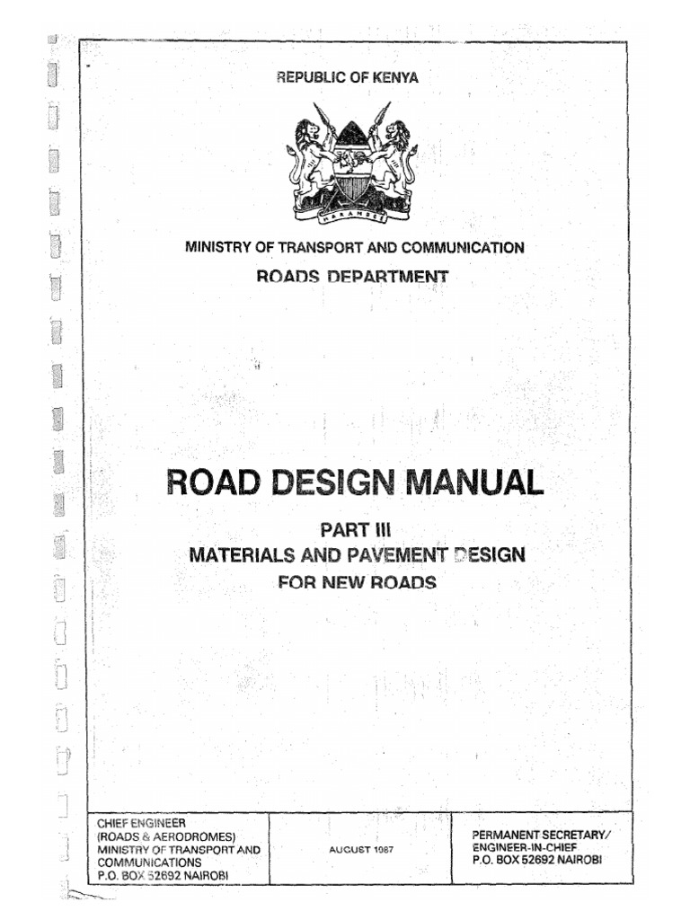 Road Design Manual | PDF