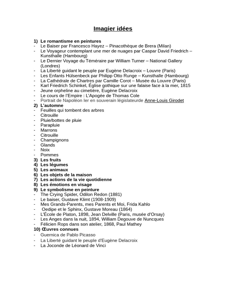 Imagier Idées | PDF