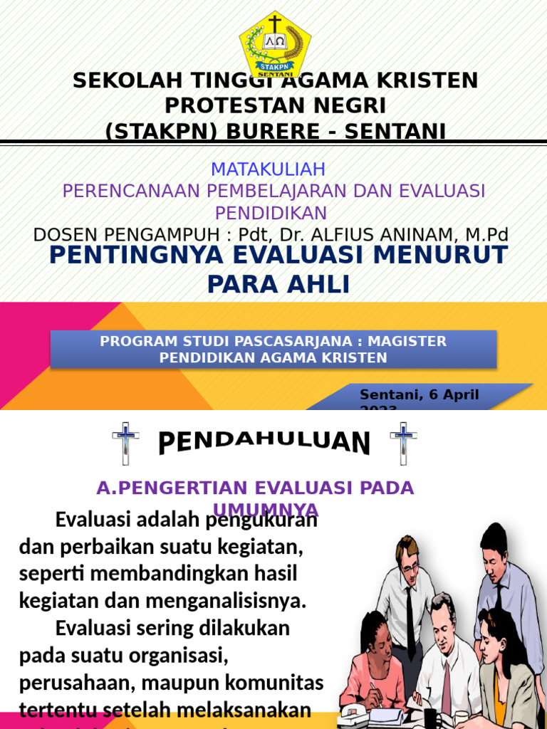 Presentasi Evaluasi Pendidikan | PDF