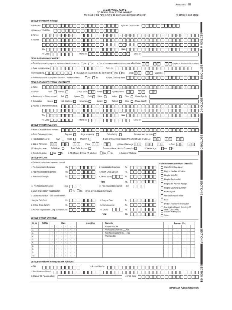 FHPL Claim Form | PDF