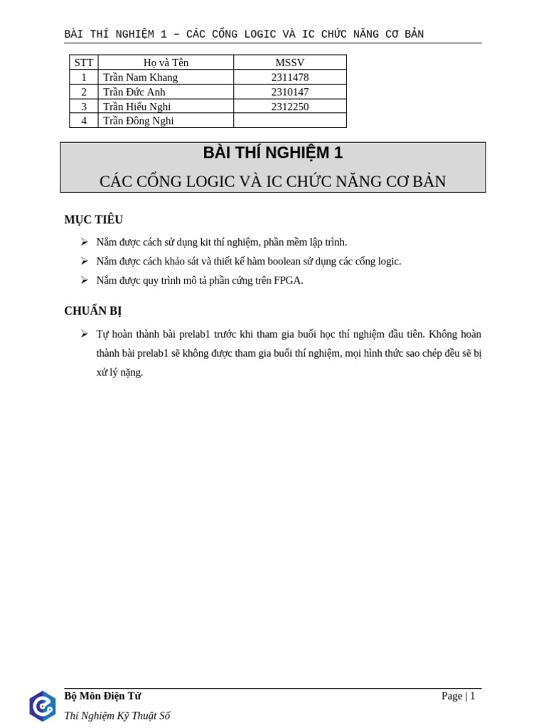 Lab 1 Kts Nhóm 5 | PDF