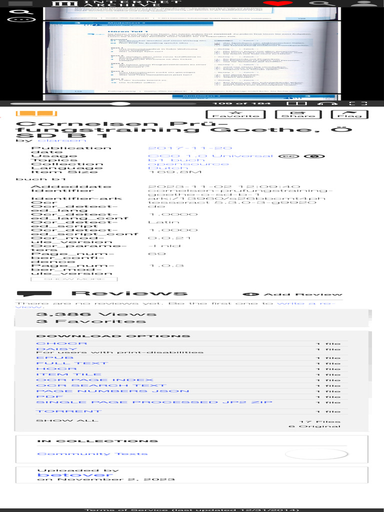 Cornelsen Prüfungstraining Goethe, Ö SD B 1 Clarsen Free Download, Borrow, and Streaming ...