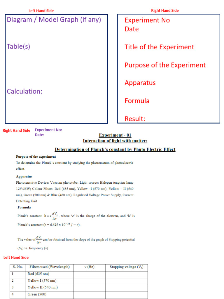 Record Notebook Format | PDF