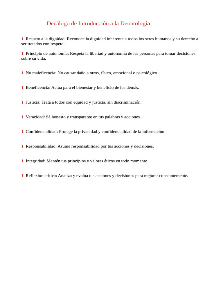 Decalogo 1 | PDF