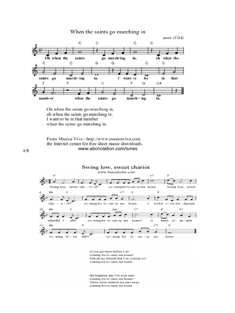 When The Saints - Swing Low | PDF