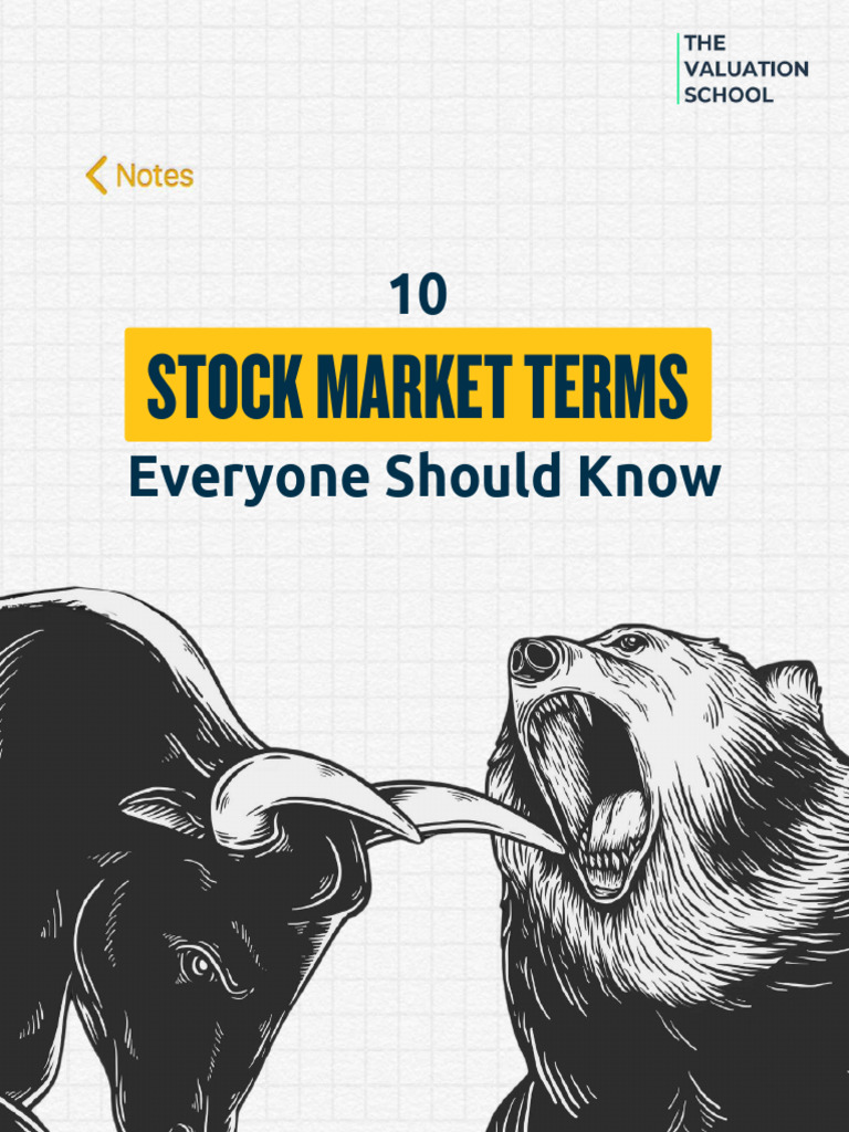 10 Stock Market Terms You Should Know Pdf