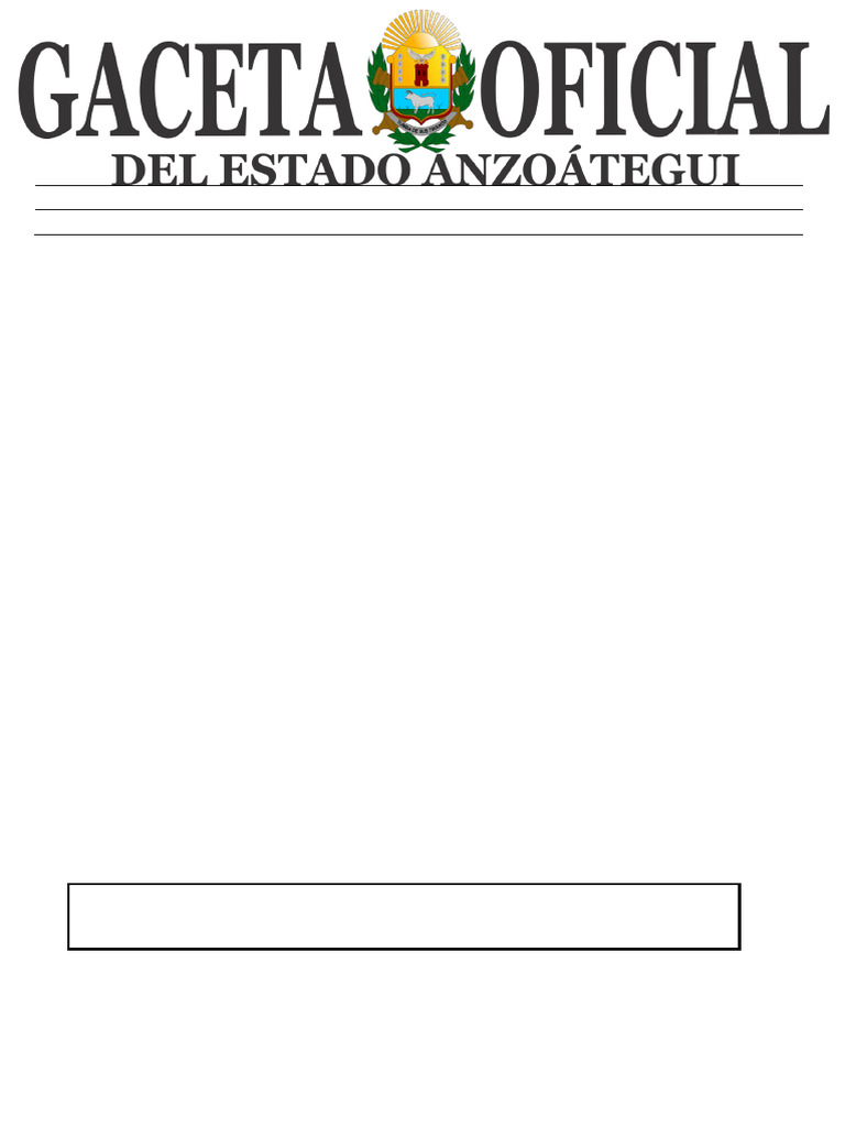Gaceta Oficial #41 Ext Día de Júbilo No Laborable Por El Natalicio de Jose Antonio Anzoátegui | PDF