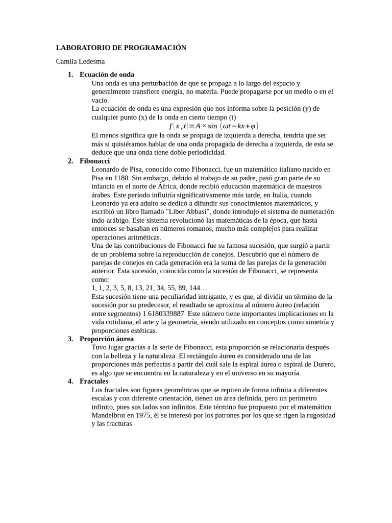 Laboratorio de Programación | PDF