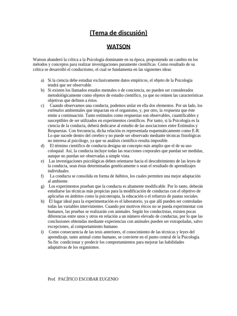 FORO Tema de Discusión | PDF