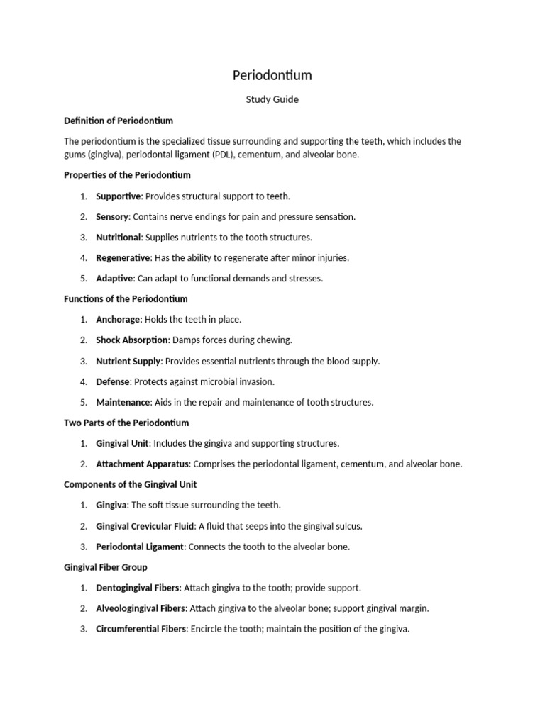 Perio Study Guide | PDF
