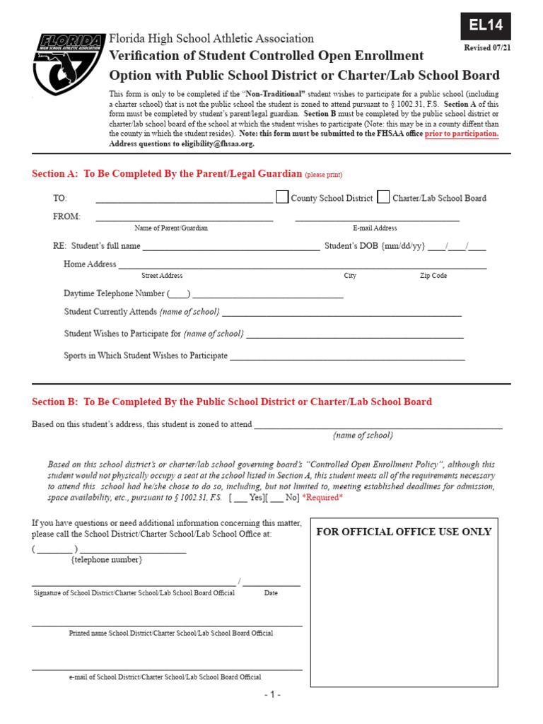 El14 Student Choice 2024-2025 | PDF