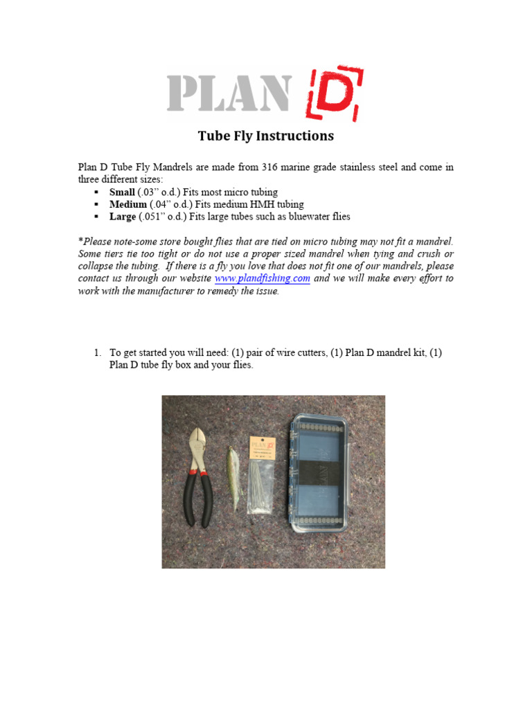 Plan D Tube Fly Instructions | PDF