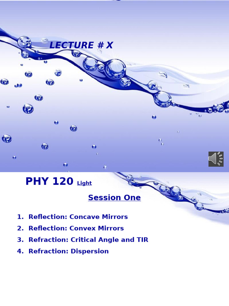 Phy1200 Optics 2019 2020 Lect2 | PDF