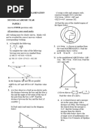 Geometry Pre-Test | PDF | Area | Triangle