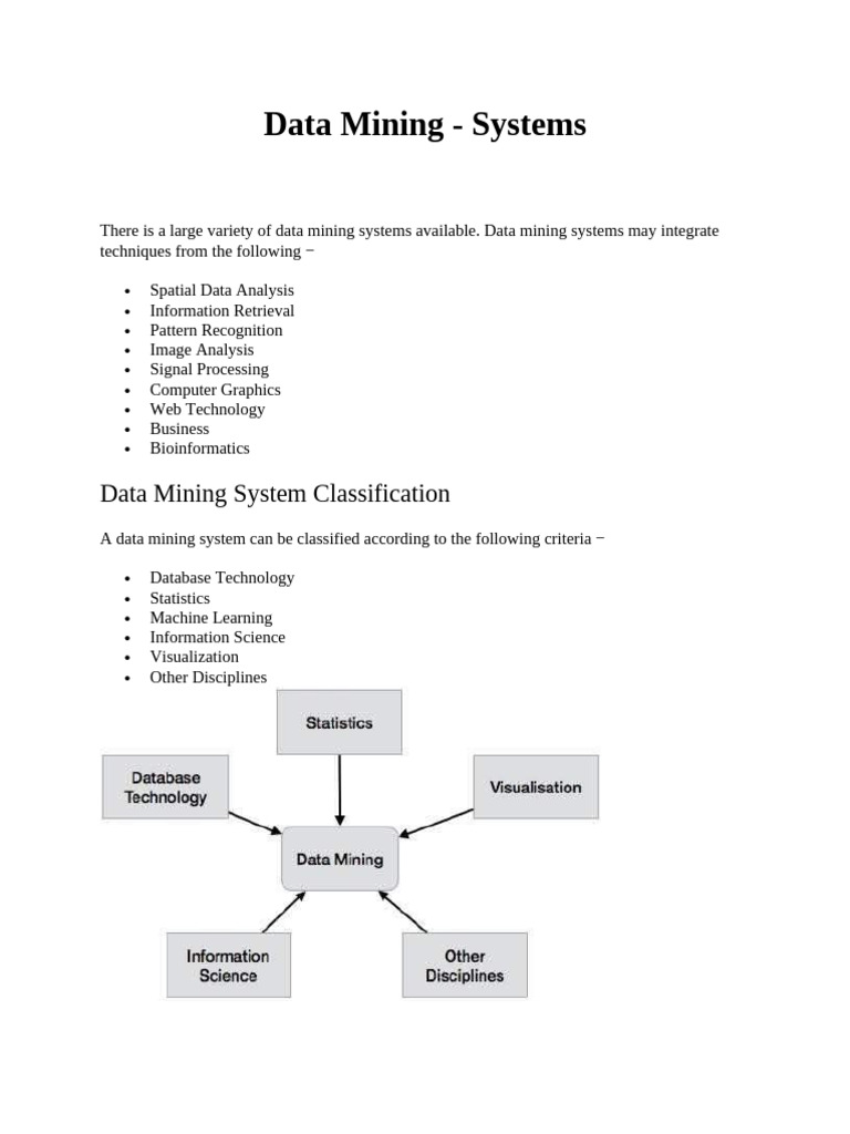 Data Mining Systems | PDF