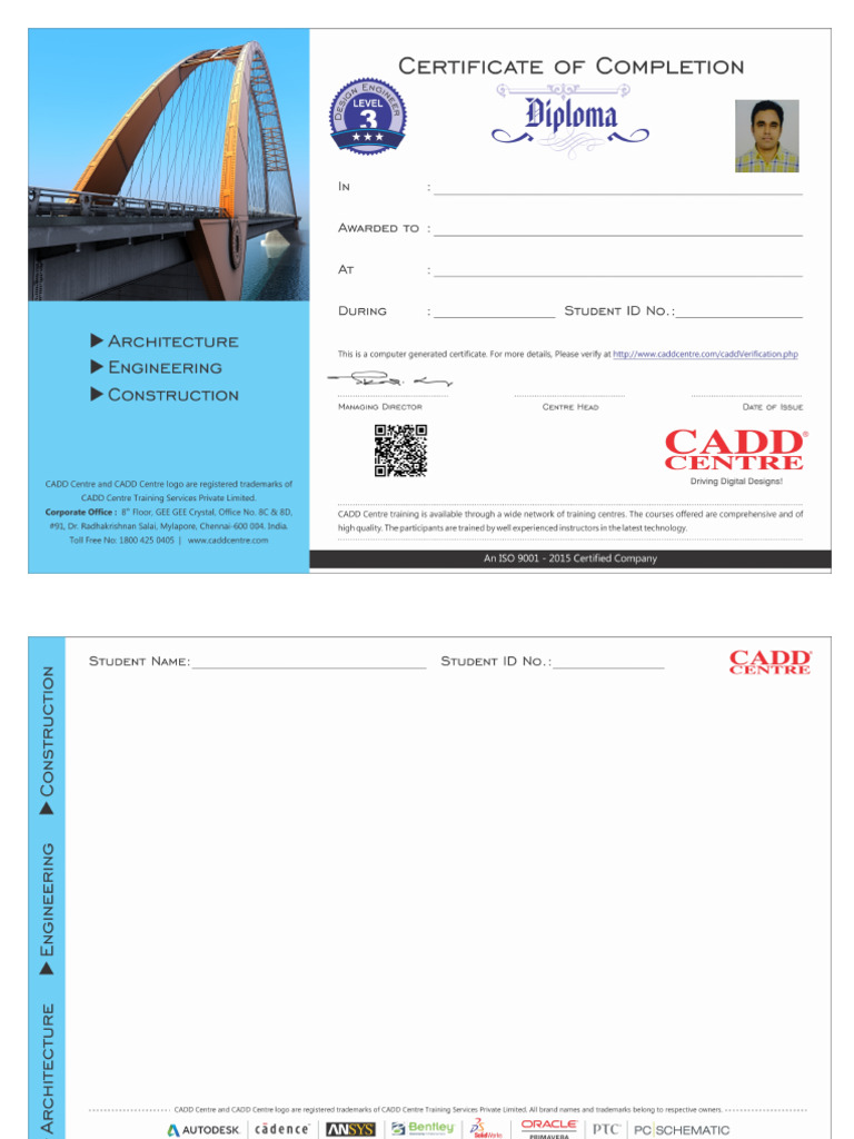 Certificate AutoCad & Revit | PDF | Technical Drawing | Autodesk Revit
