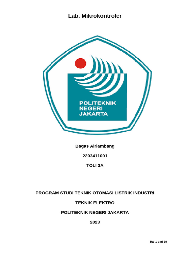 Bagas Airlambang - 2203411001 - TOLI - 3A - Lab. Mikrokontroler | PDF