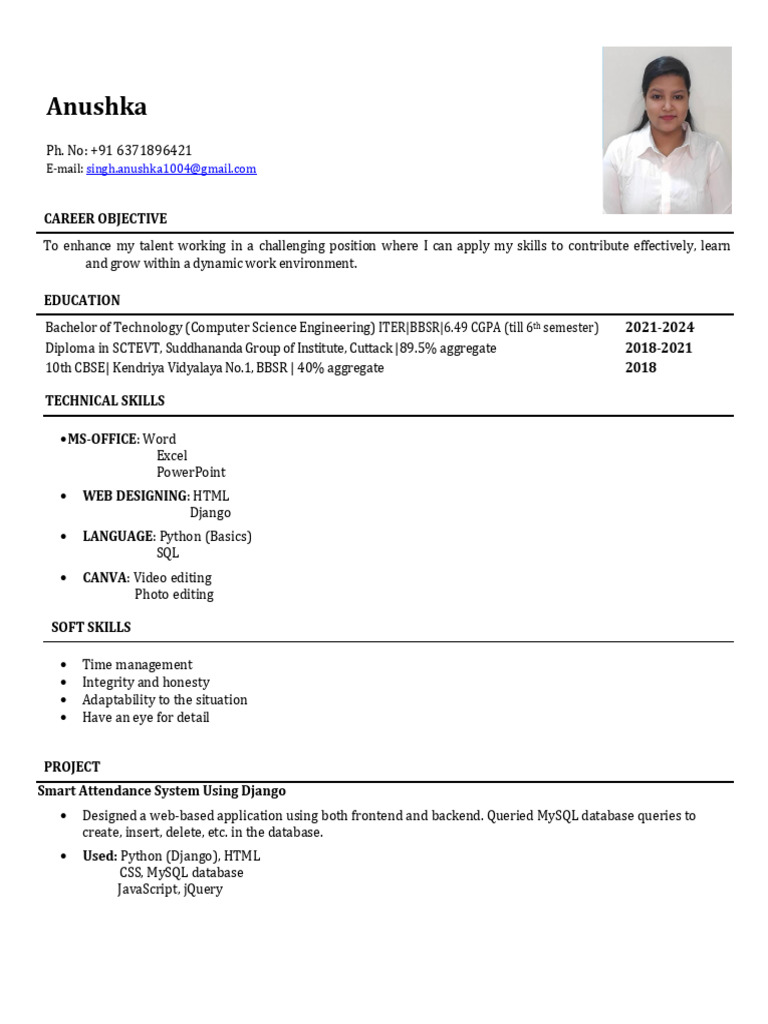 Anushka resume | PDF
