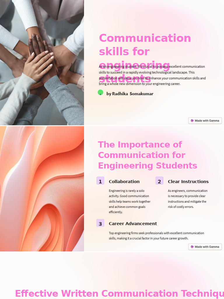 Communication Skills for Engineering Students | PDF