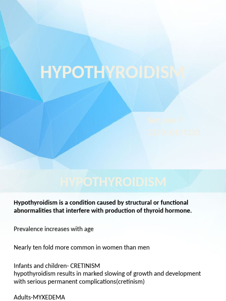 HYPOTHYROIDISM | PDF