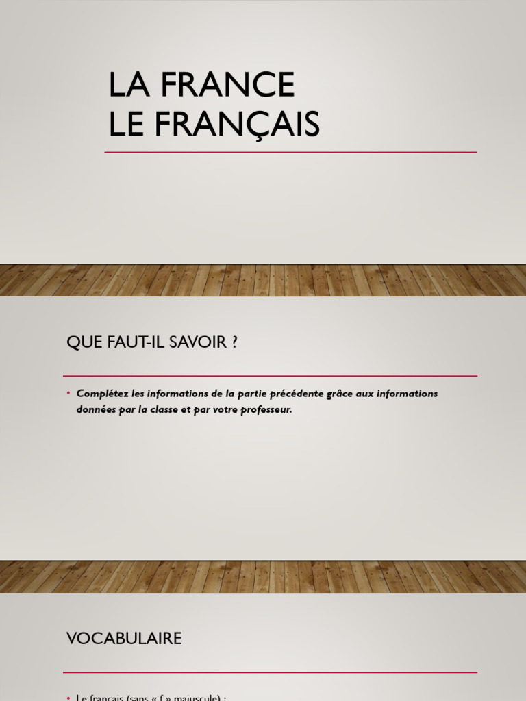 Le Français Diaporama Partiel | PDF