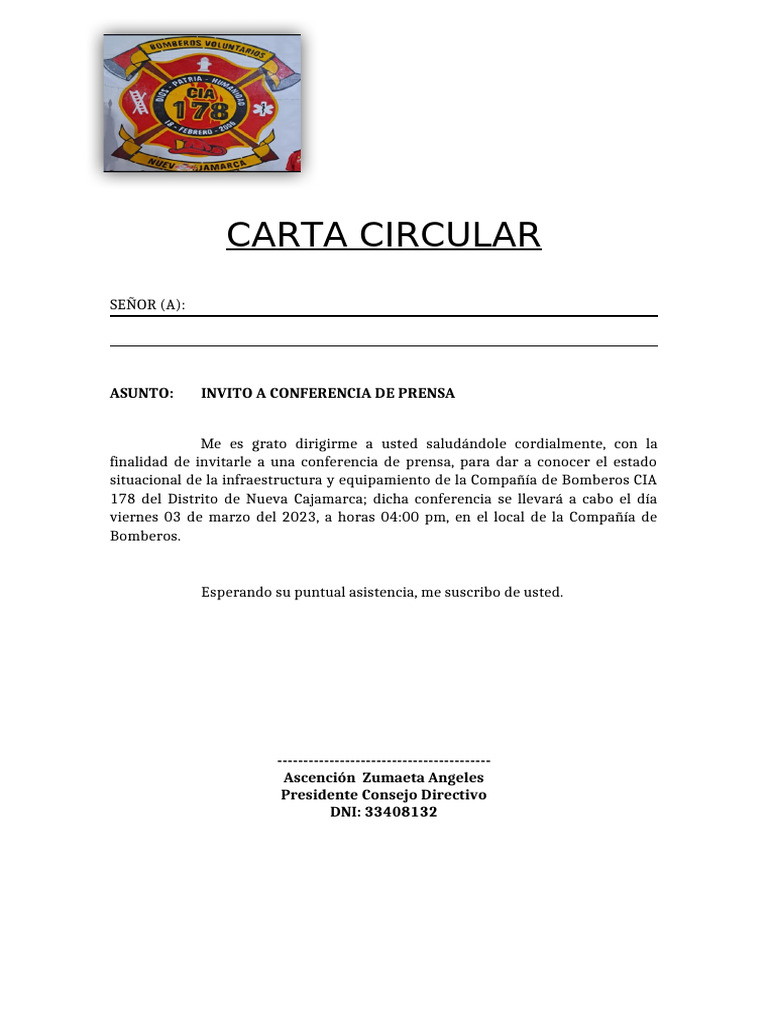 Carta Circular | PDF