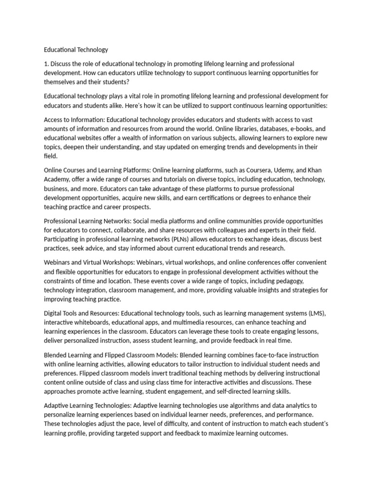 Educational Technology | PDF