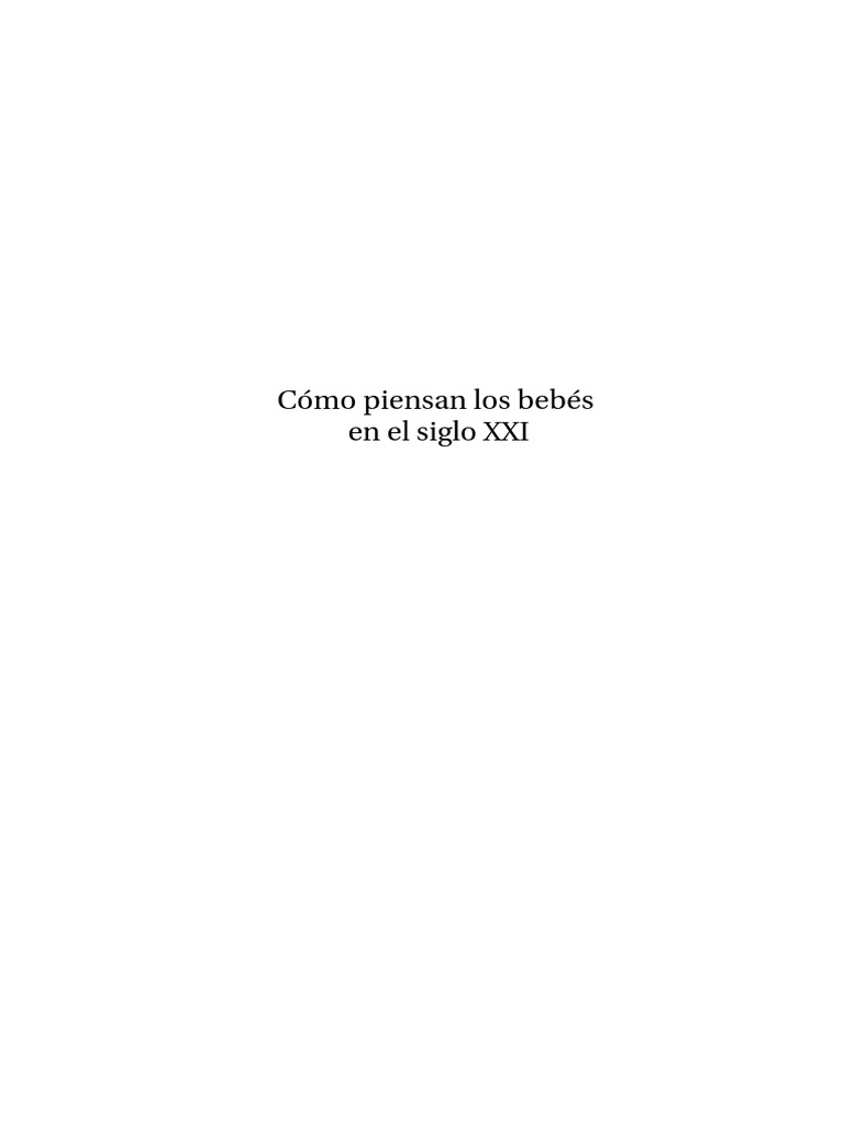 Como Piensan Los Bebes Volumen 1 Pdf