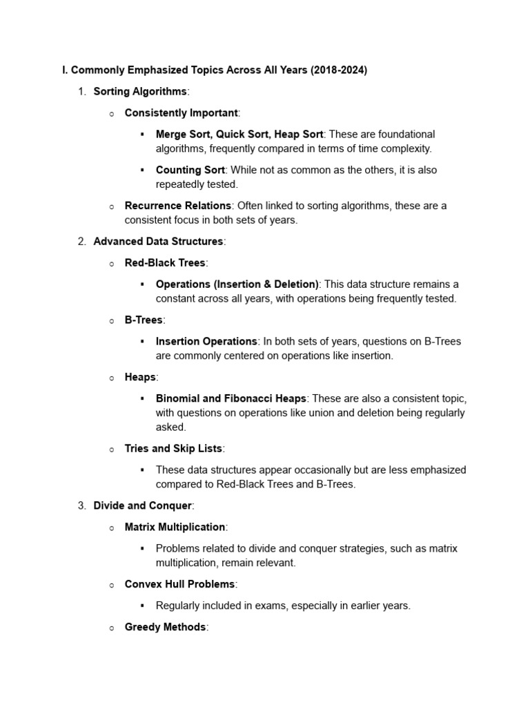 DAA 6 Years Analysis | PDF