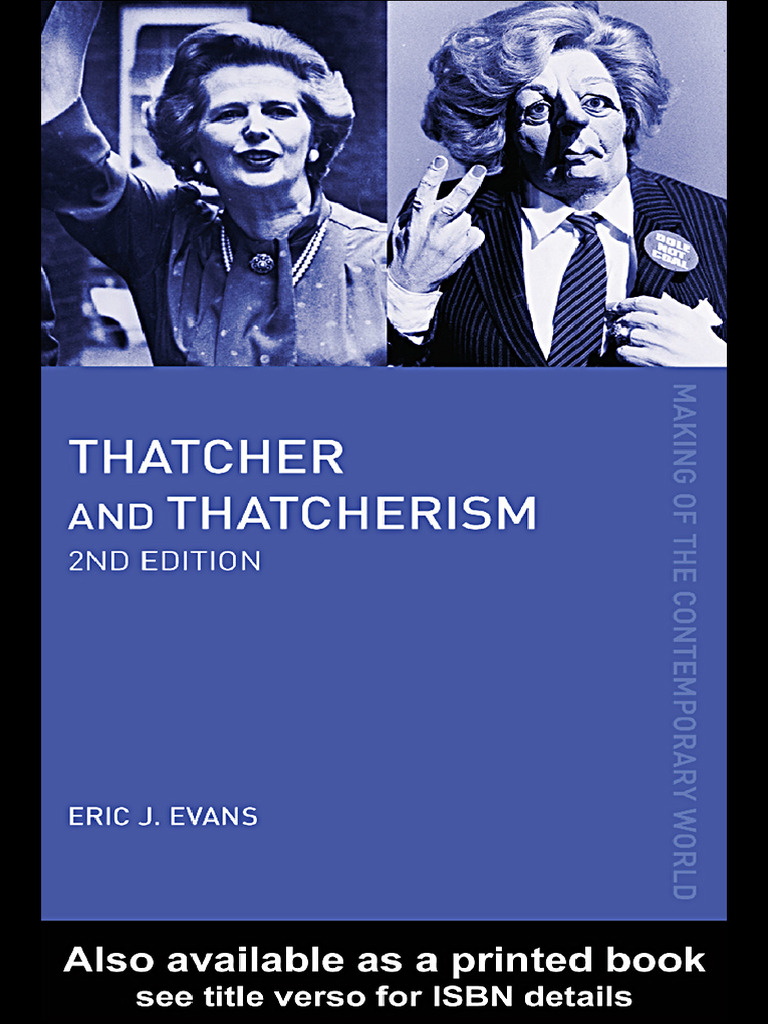 Thatcher and Thatcherism (Evans, Eric J.thatcher, Margaret) | PDF