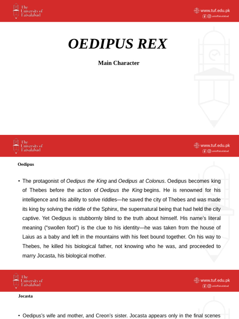 Oedipus Rex: Main Character | PDF