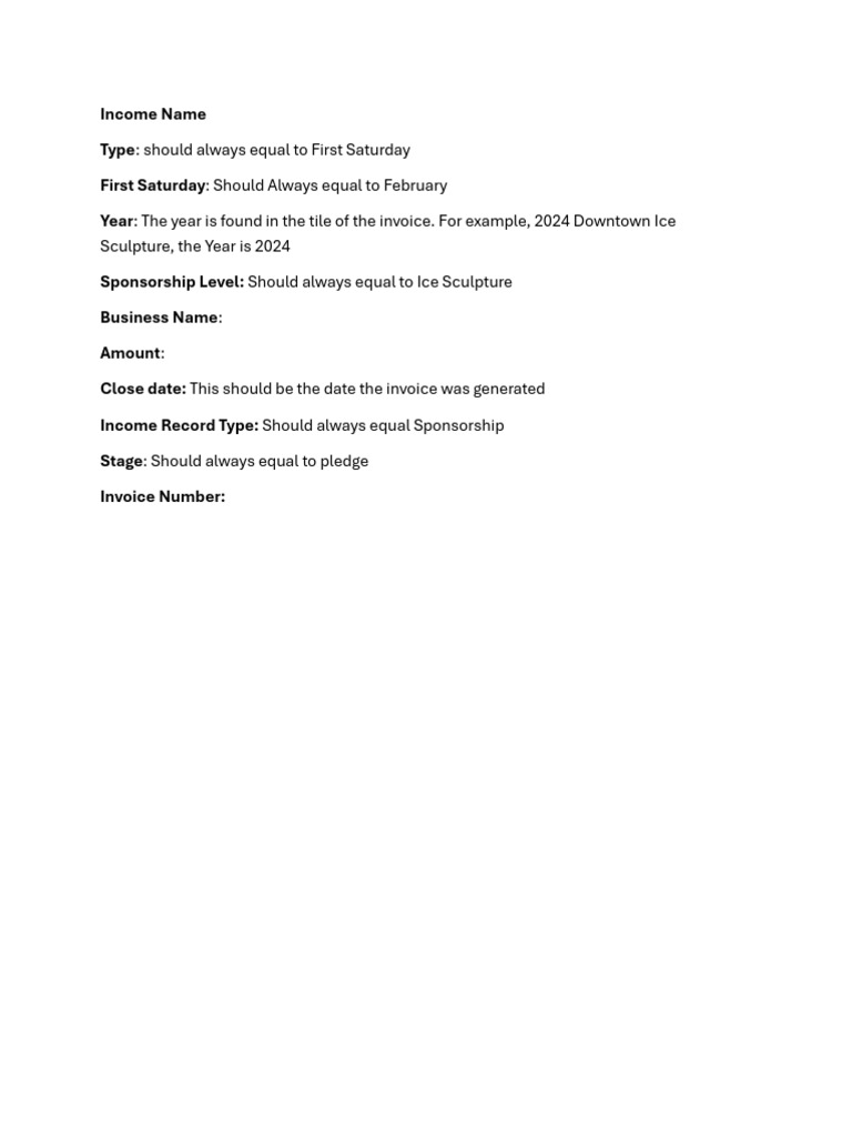 Required Fields | PDF