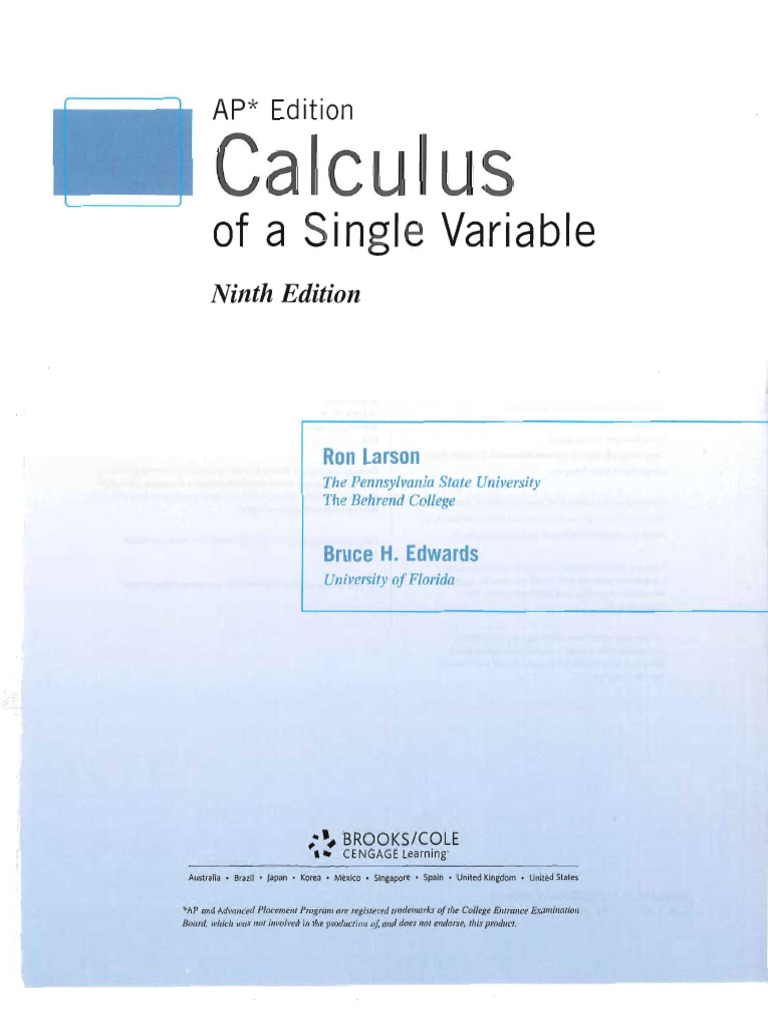 AP Calculus Book | PDF