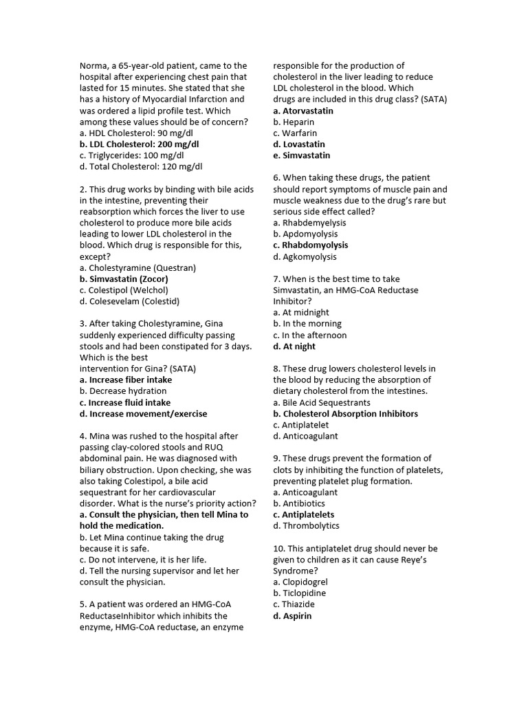 PHARMACOLOGY P3 QUESTIONS Part 2 | PDF