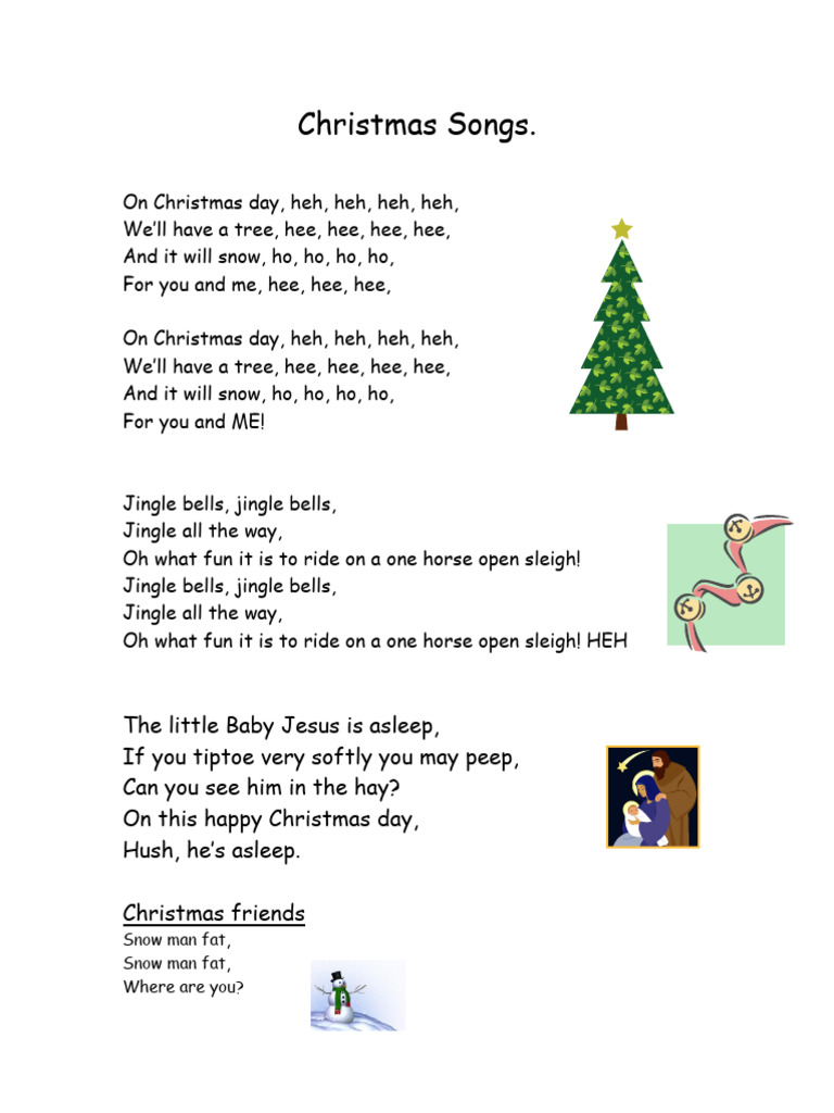 Christmas Song Words | PDF