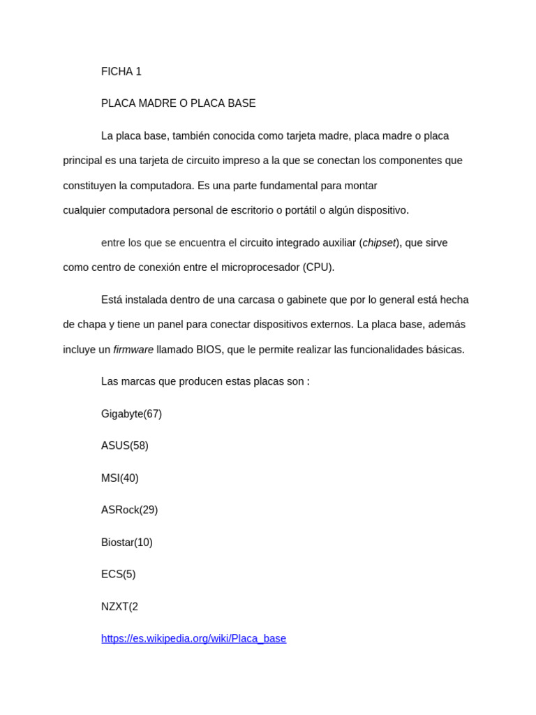 Ficha Resumen 1 Flores Choque Alan Sebastian 5to C | PDF