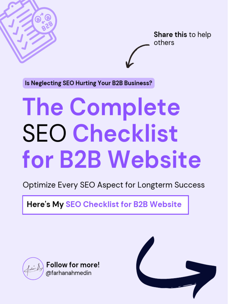 Boost B2B Website Traffic With This Complete SEO Checklist | PDF
