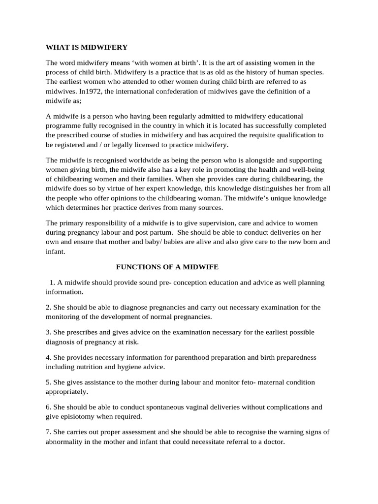 What Is Midwifery | PDF