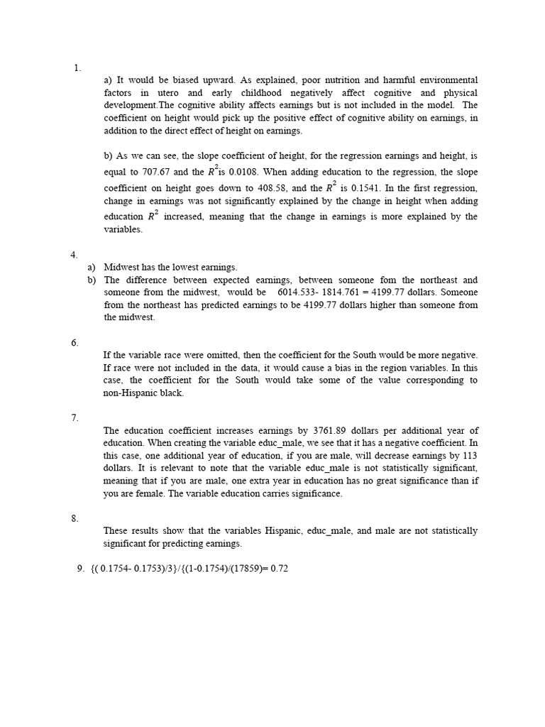 PROBLEM SET 3 ECON 306 | PDF