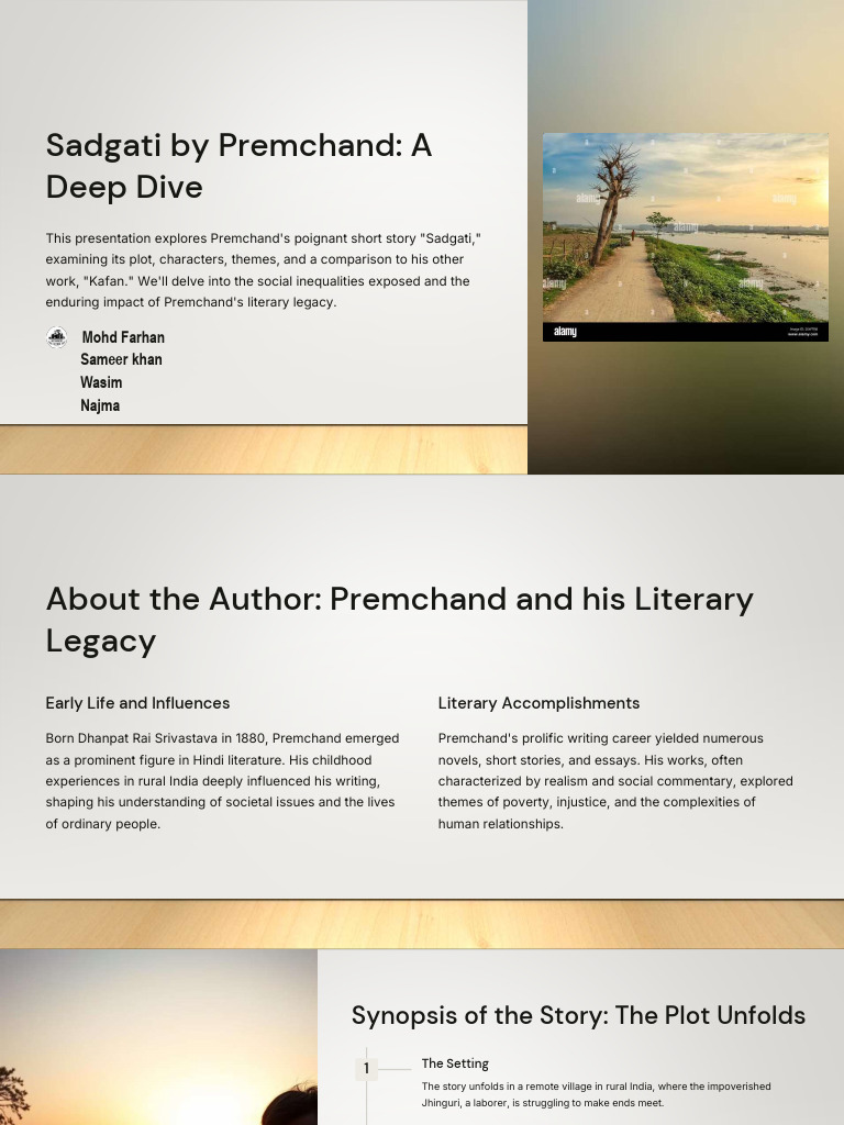 Sadgati by Premchand A Deep Dive | PDF