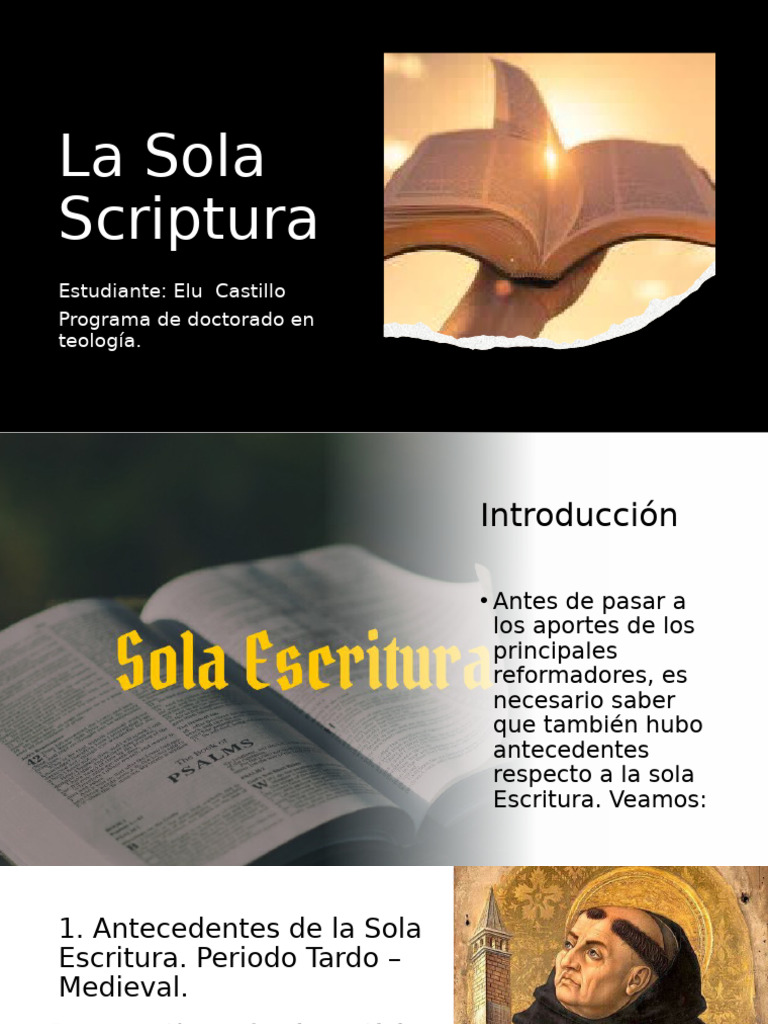 La Sola Scriptura. Elu Castillo | PDF