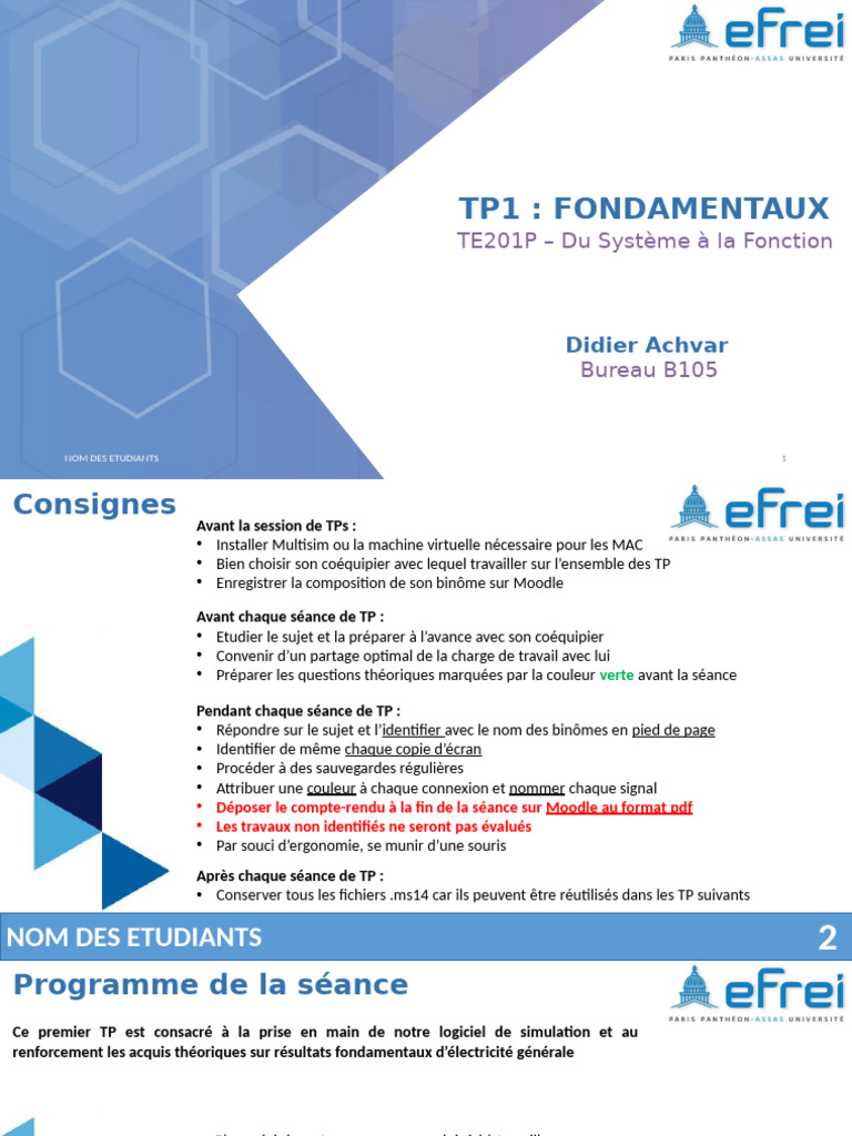 TP1 PP FondamentauxETUDIANTS | PDF