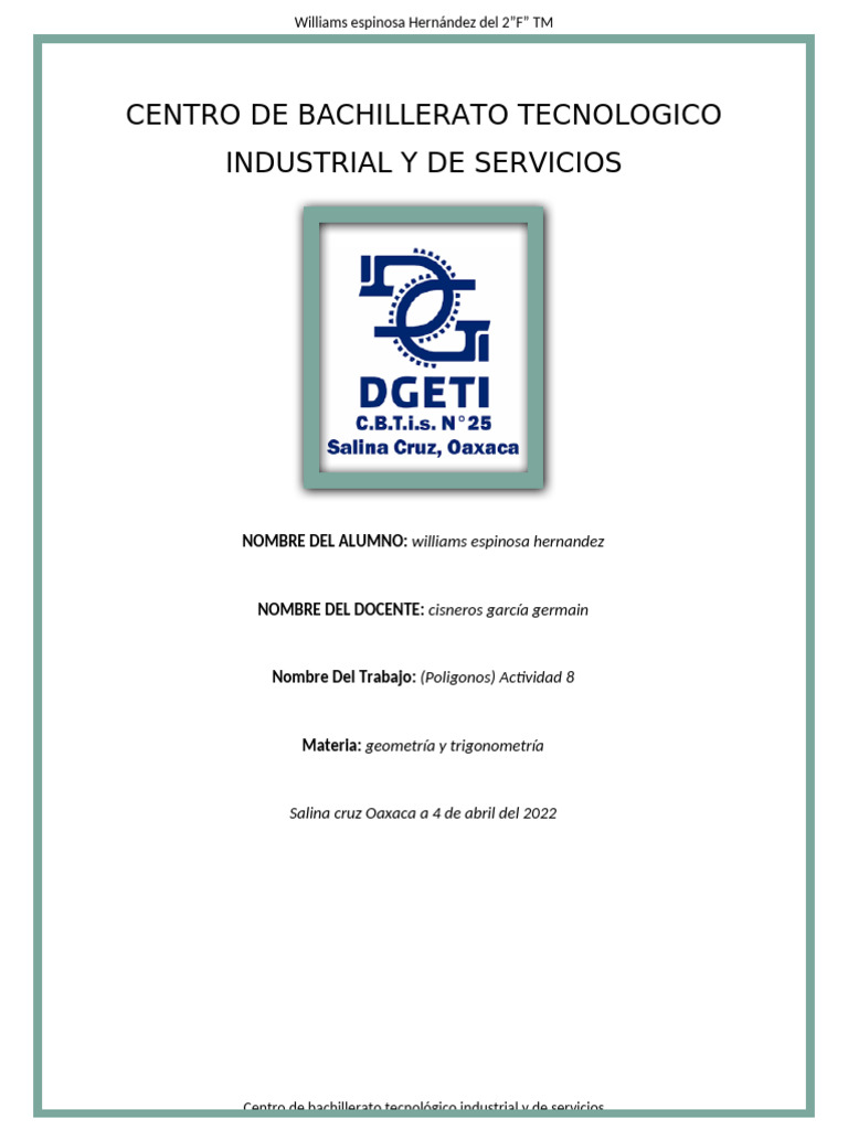 Centro de Bachillerato Tecnologico | PDF