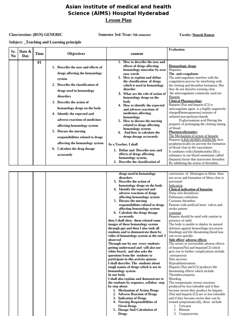 Lession Plan | PDF
