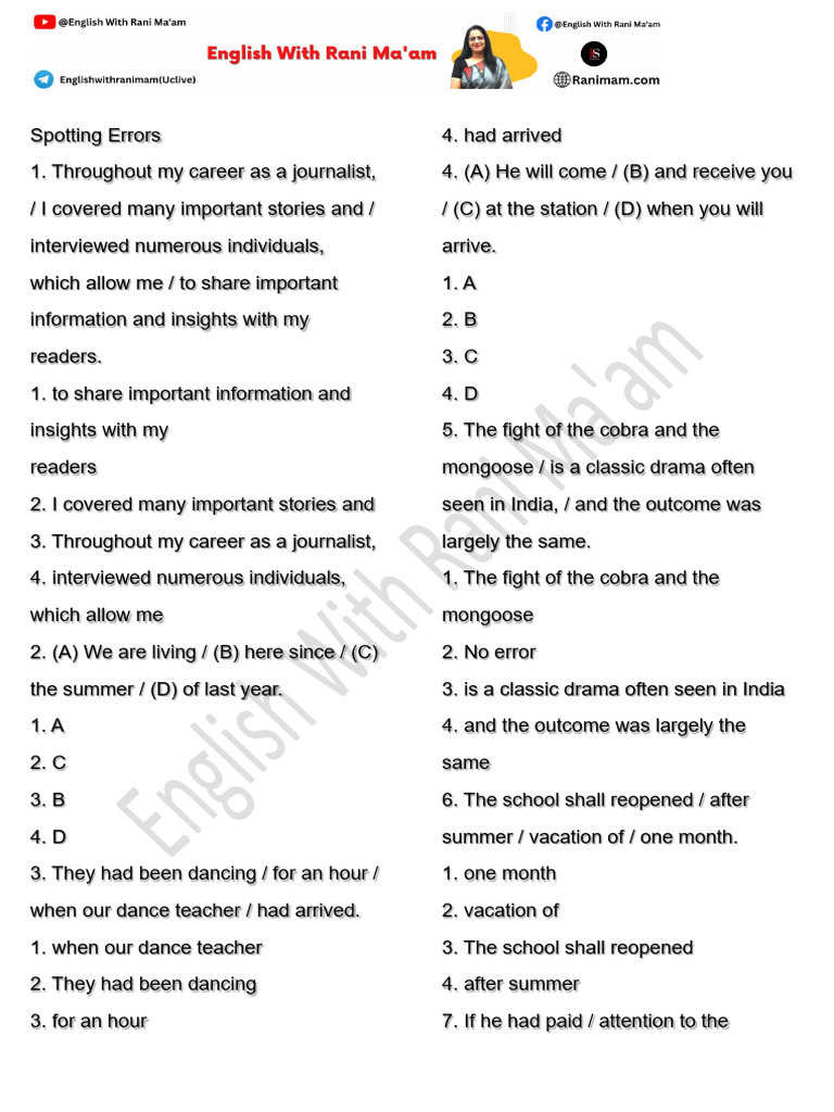 Spotting Error - 1 | PDF