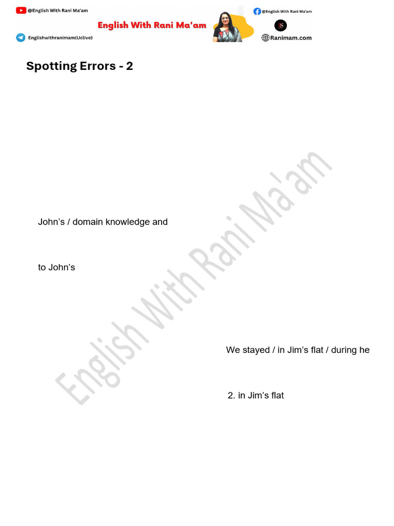 Spotting Error - 2 | PDF