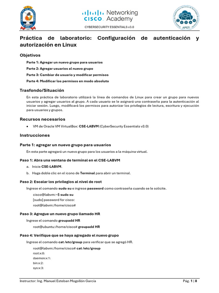 13.1.17 Lab Configure Authentication and Authorization in LinuxR | PDF