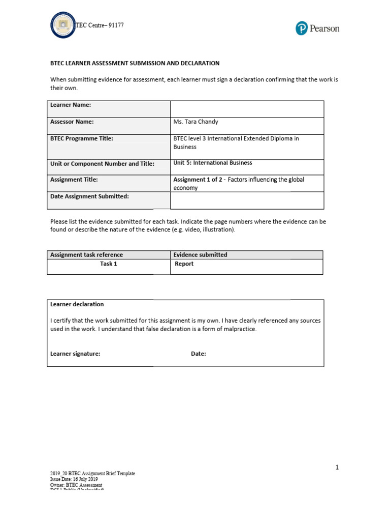 IB assignment -1 | PDF