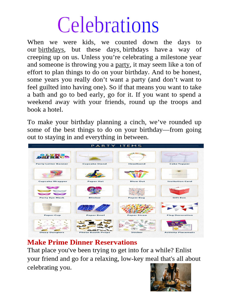 Celebration | PDF