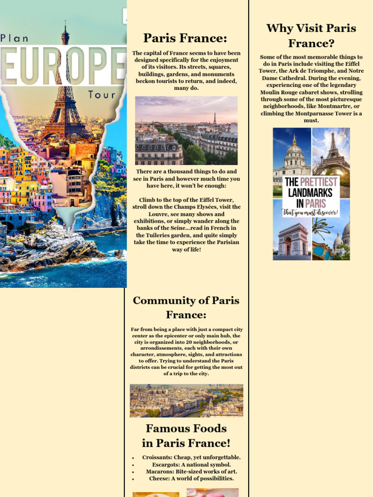 Paris in France Travel Brochure | PDF